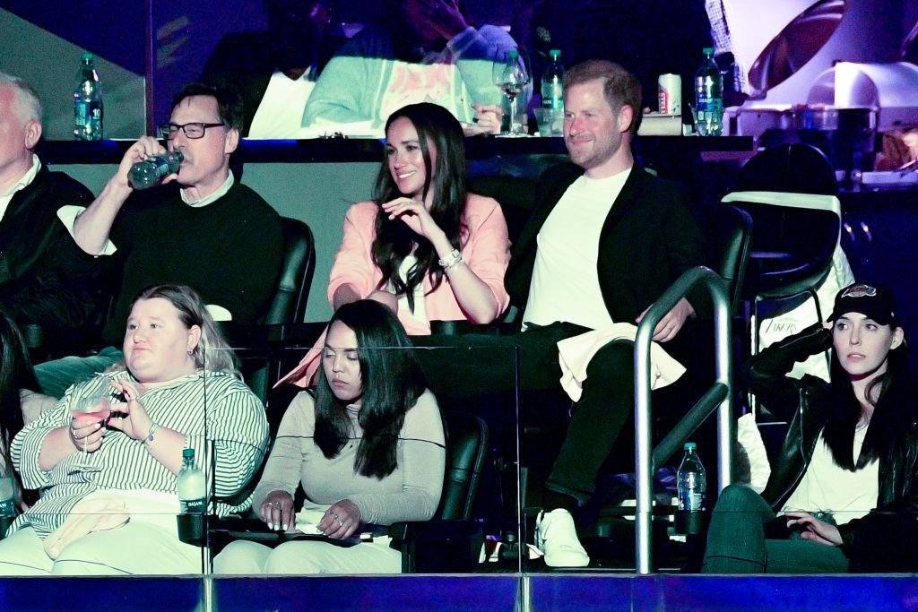 Prince Harry And Meghan Markle Attend Lakers Game