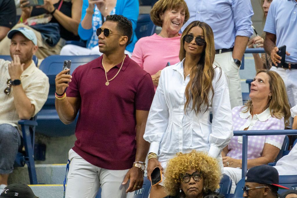 Russell Wilson And Ciara Pose For Family Pictures At Broncos Training Camp