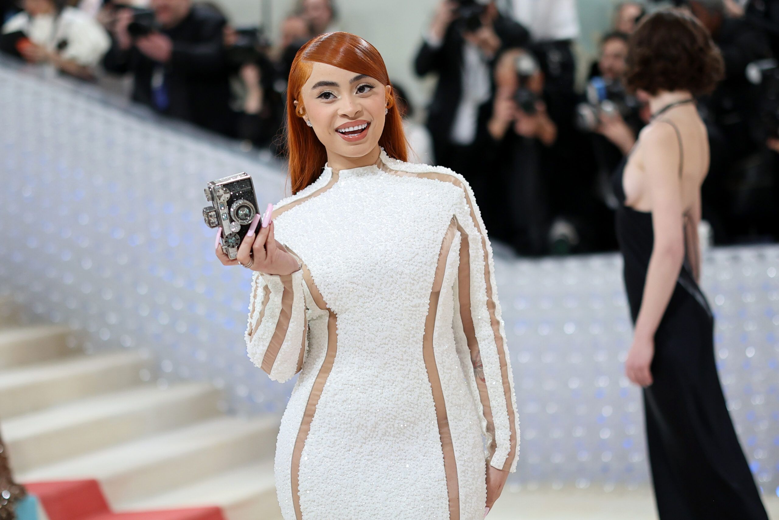 Ice Spice Twerks In See-Through Striped Fit At Spotify's "Best New ...