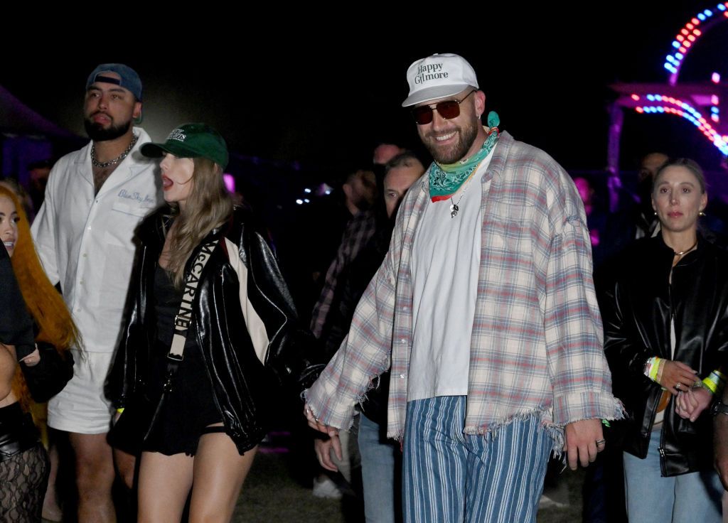 Travis Kelce Gives Taylor Swift A Boost At Coachella
