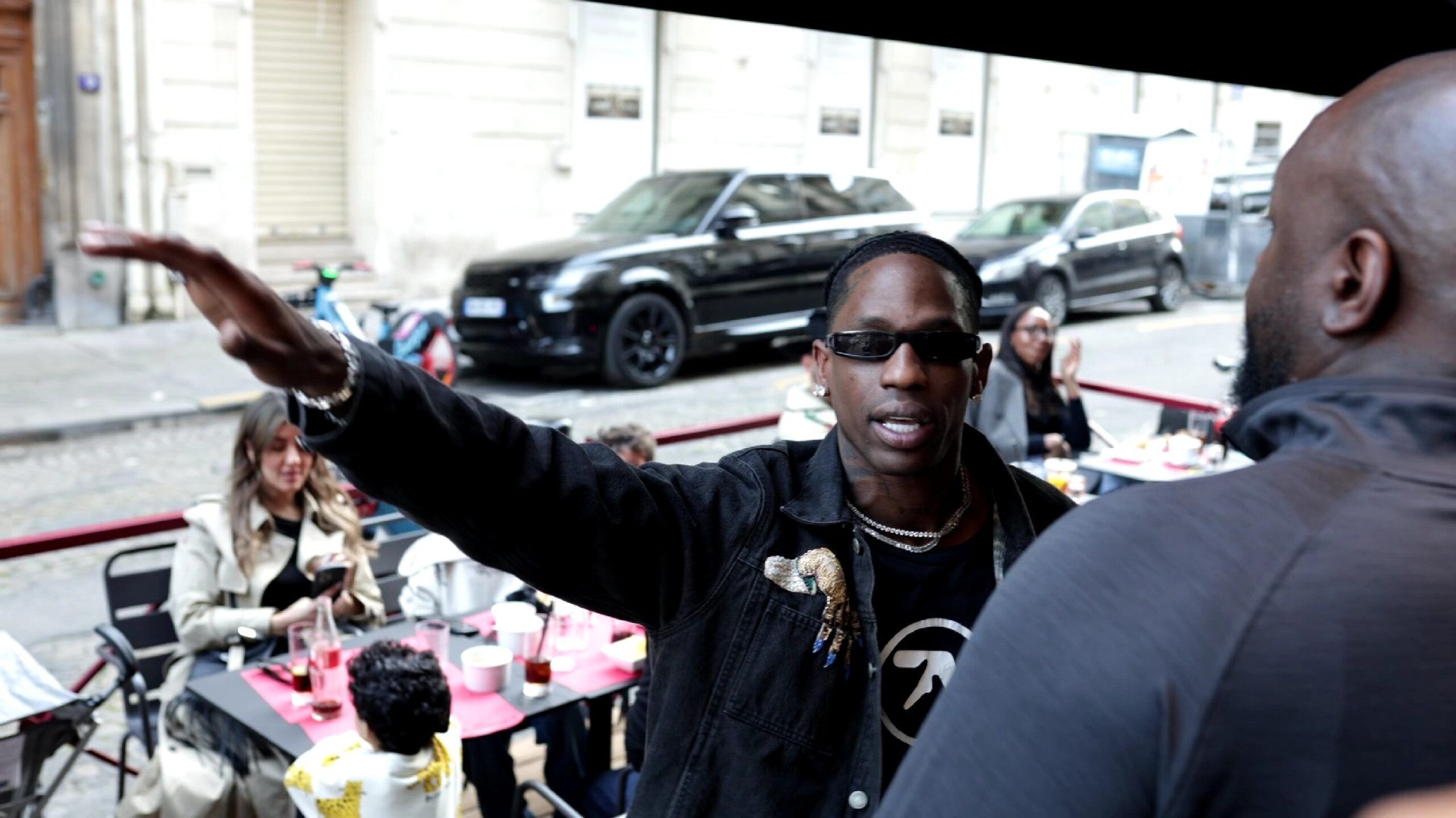 Travis Scott Wears Nike Zoom Field Jaxx "Leche Blue"