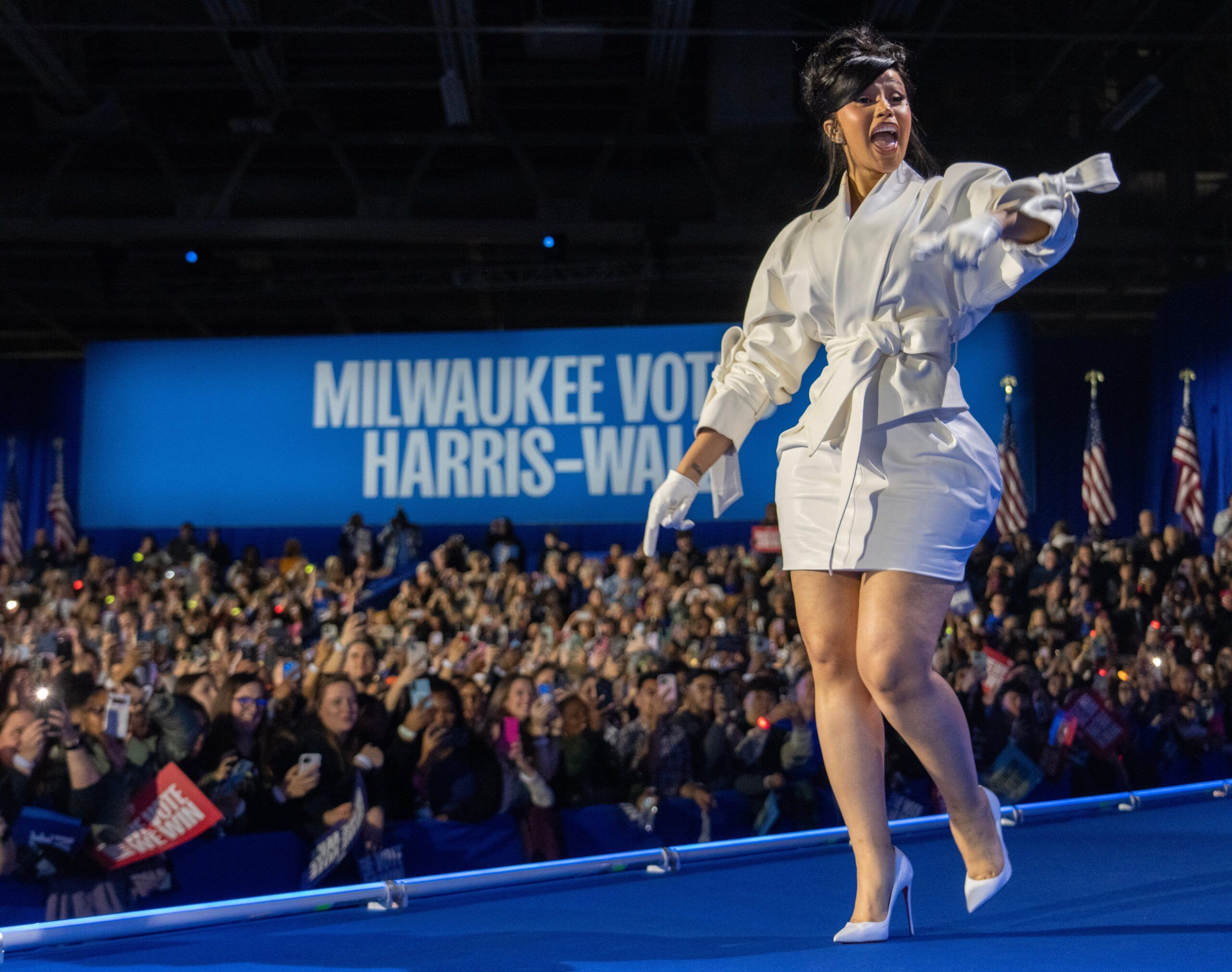 Cardi B Calls Donald Trump A "Hustler" During Kamala Harris Rally