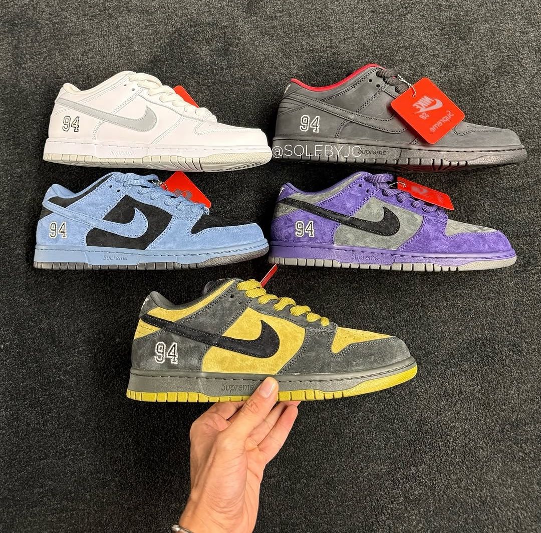 Complete Look At Supreme x Nike Dunk Low Collection