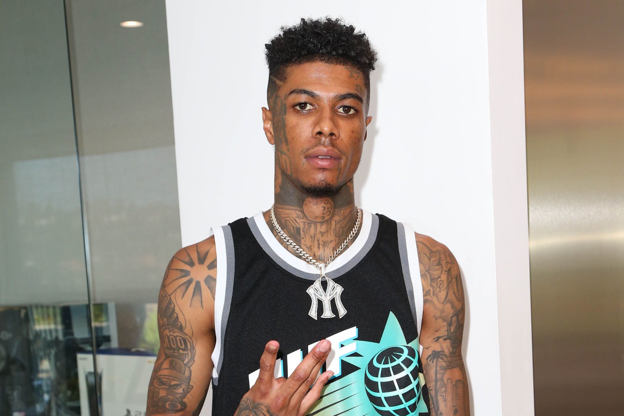Blueface Gets Closer To Hazel-E & Alleged Side Chick At Music Video Shoot