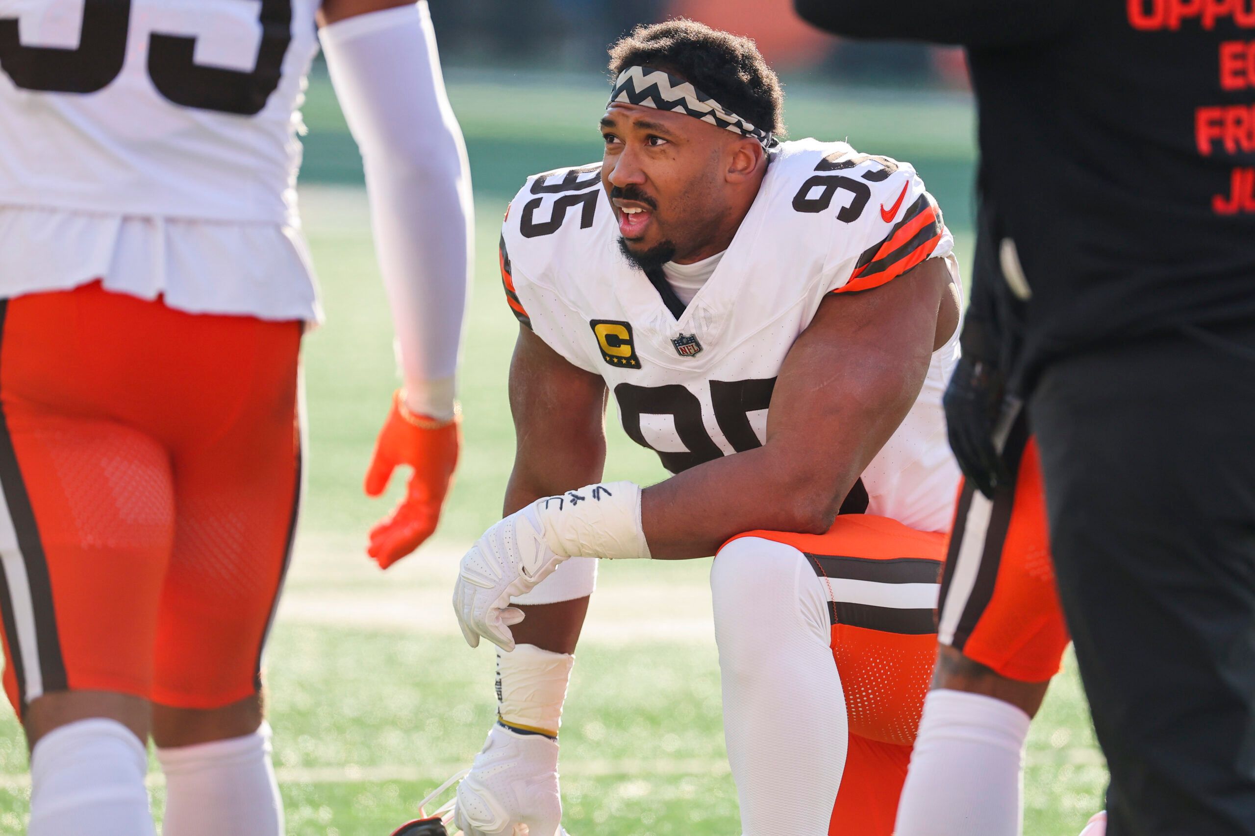 Myles Garrett Breaks NFL Sack Record In "Legend Blue" Jordan 11 Cleats