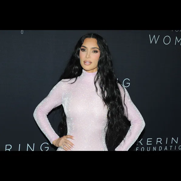 Kim Kardashian Sports Perfect Pink Dress During Paris Fashion Week