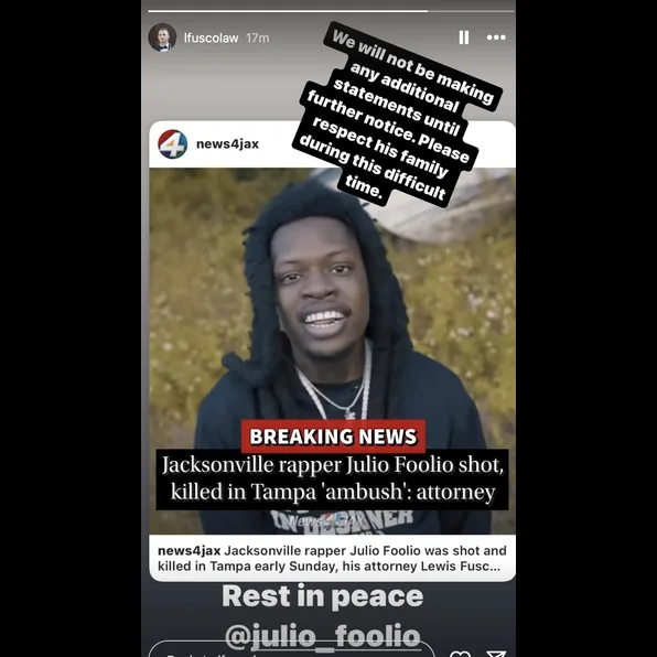 Foolio's Attorney Confirms His Passing, Asks For Respect & Privacy On ...