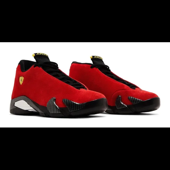 Retailer Photos Give Best Look Yet At The Air Jordan 14 “Ferrari”