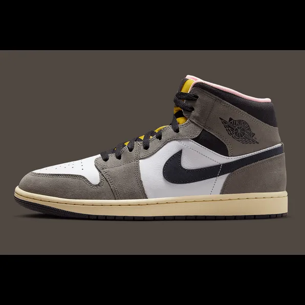 Air Jordan 1 Mid “Cave Stone” Gets A Unique Material Makeover