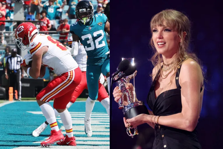 Travis Kelce & Taylor Swift Dating Rumors Lead To Witty Song Pun From NFL Announcer