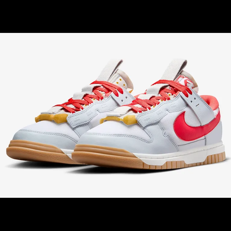 Nike Dunk Low Remastered “Pure Platinum/Light Crimson” Photos