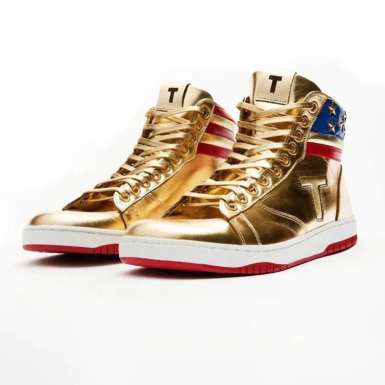Donald Trump Drops New Gold Sneakers: Photos