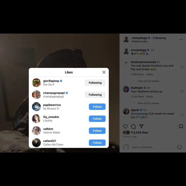 Snoop Dogg Seems To React To Drake Using His AI Voice On Kendrick Lamar ...