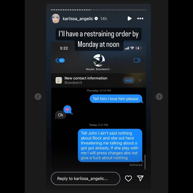 Karlissa Saffold Threatens Chrisean Rock With A Restraining Order