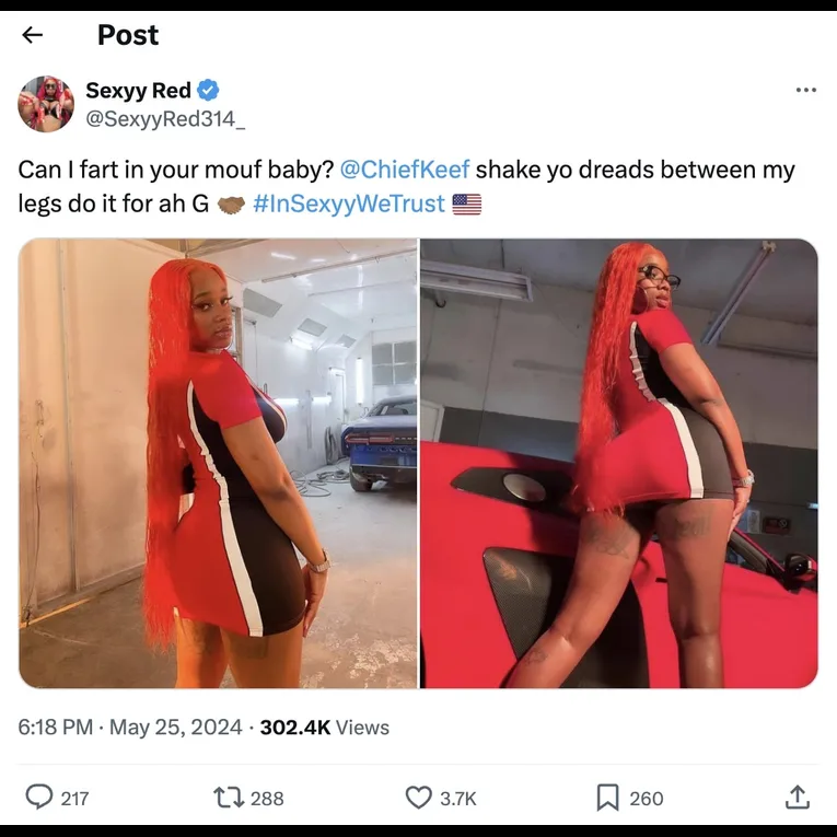 Sexyy Red Hits Chief Keef With A Wild NSFW Offer & Request