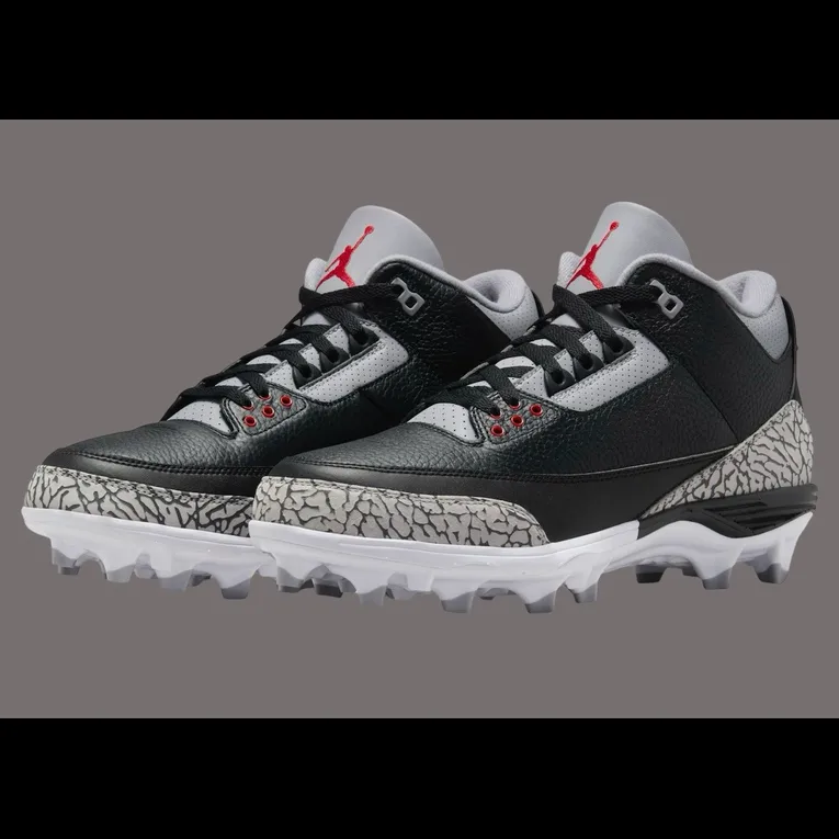 Air Jordan 3 TD Cleat “Black Cement” Gets Official Images