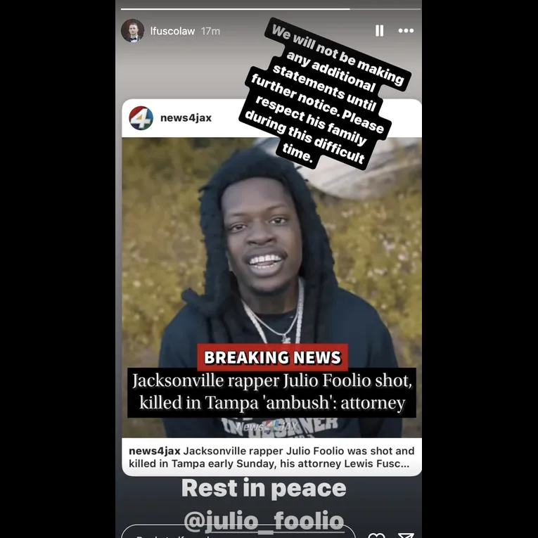 Foolio's Attorney Confirms His Passing, Asks For Respect & Privacy On ...