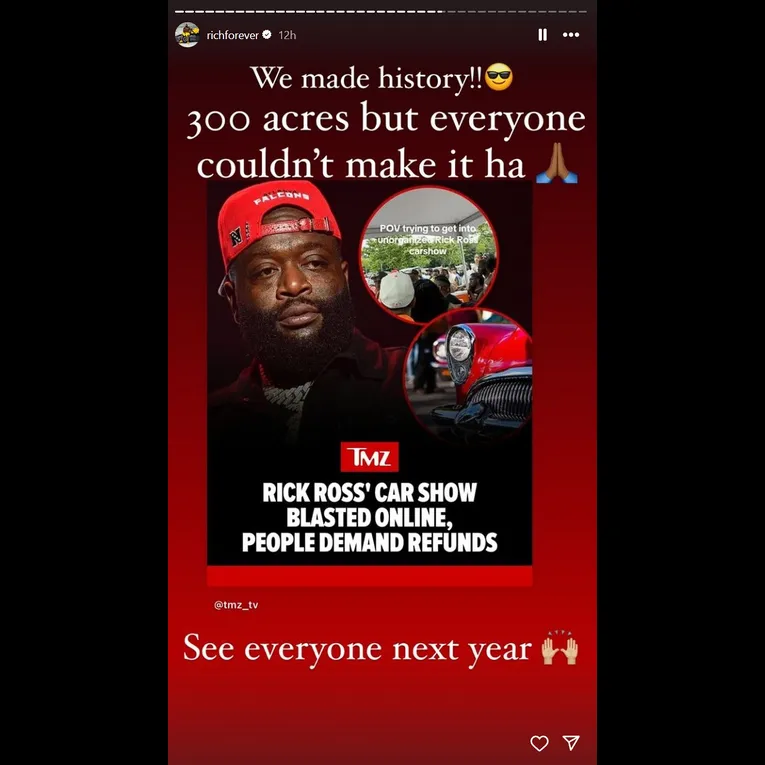 Rick Ross Unfazed By Car Show Backlash: "Everyone Couldn’t Make It"