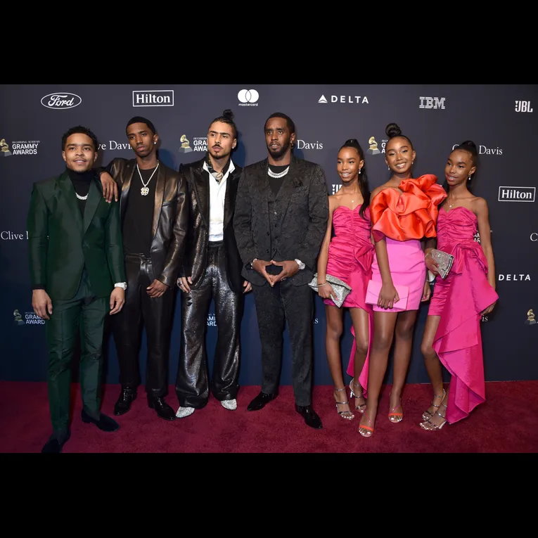 Diddy's Family Supports The Combs Twins At High School Football Game
