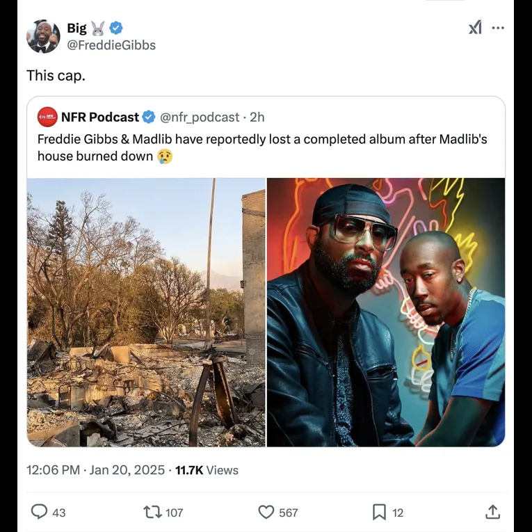 Freddie Gibbs Calls Cap On Claim That He & Madlib Lost Their Collab ...