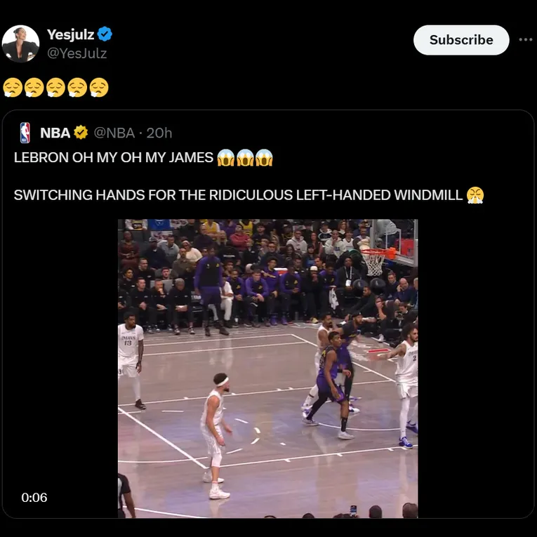 LeBron James' Incredible Highlight Has YesJulz In Awe And The Internet ...