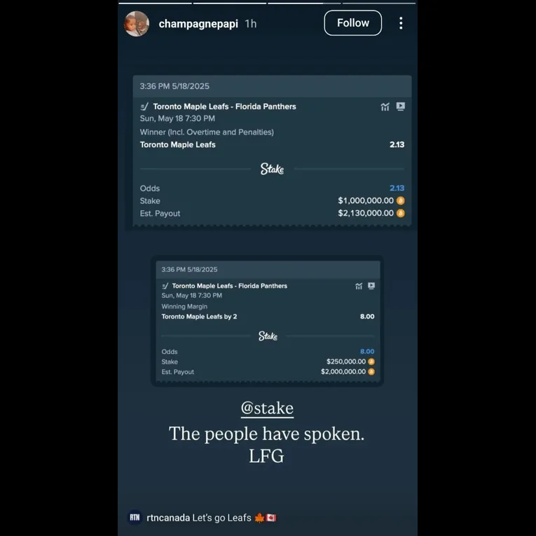 Drake Just Lost Over $1 Million Because Of The Maple Leafs