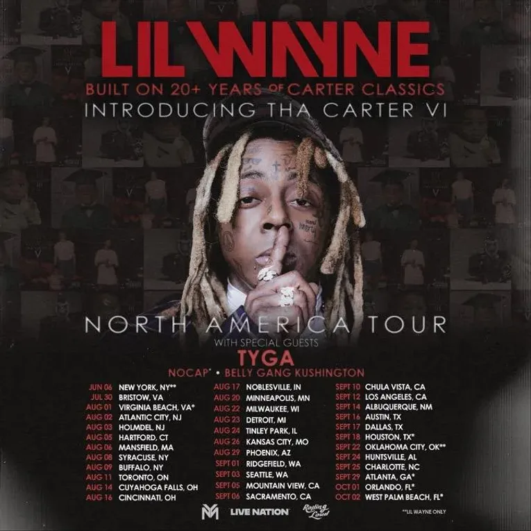 Lil Wayne Reveals "Tha Carter VI" Tour Dates