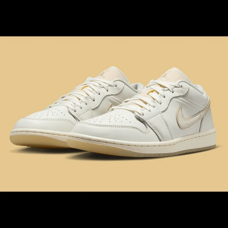 "Metallic Team Gold" Shines On New Air Jordan 1 Low