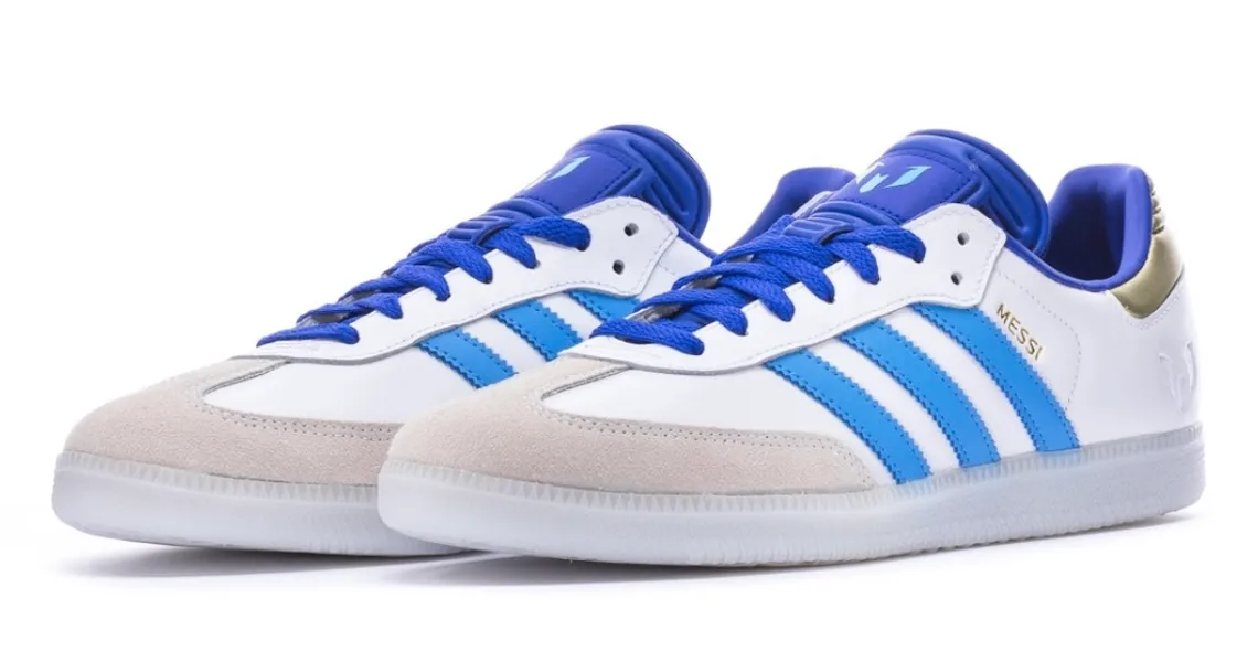 Lionel Messi x Adidas Samba Drop Details
