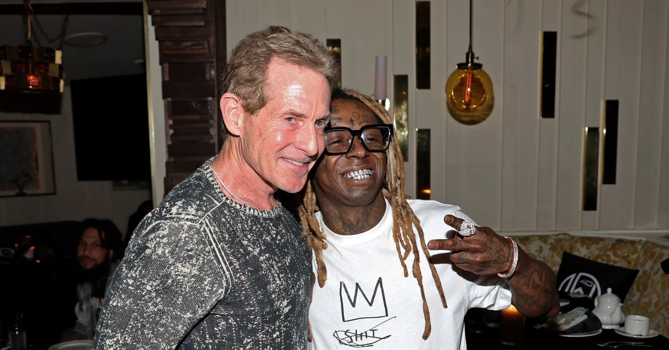 Skip Bayless Poses With Lil Wayne For Rapper's 40th Birthday