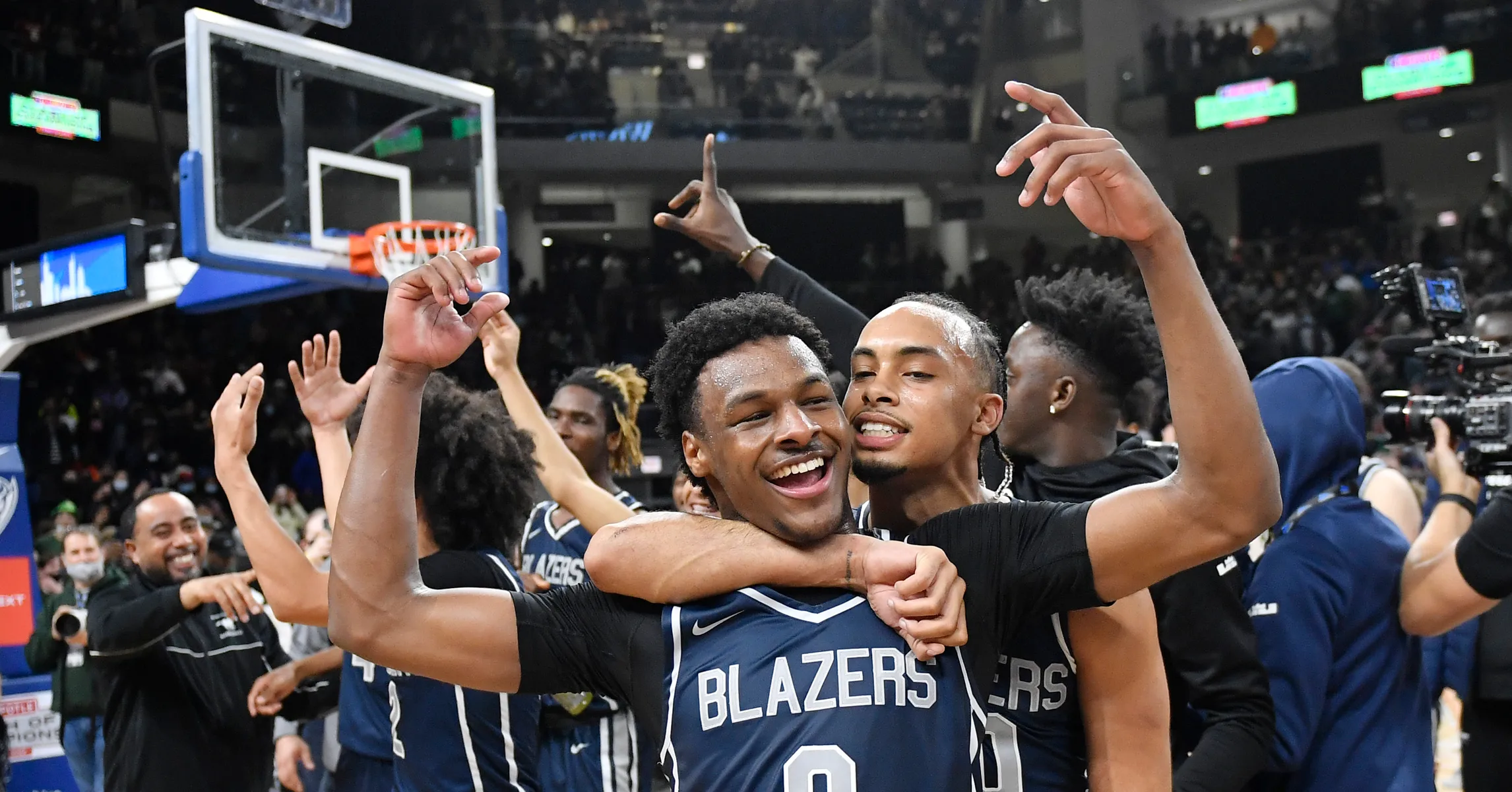 Bronny James Impresses LeBron With Powerful Dunk: Watch