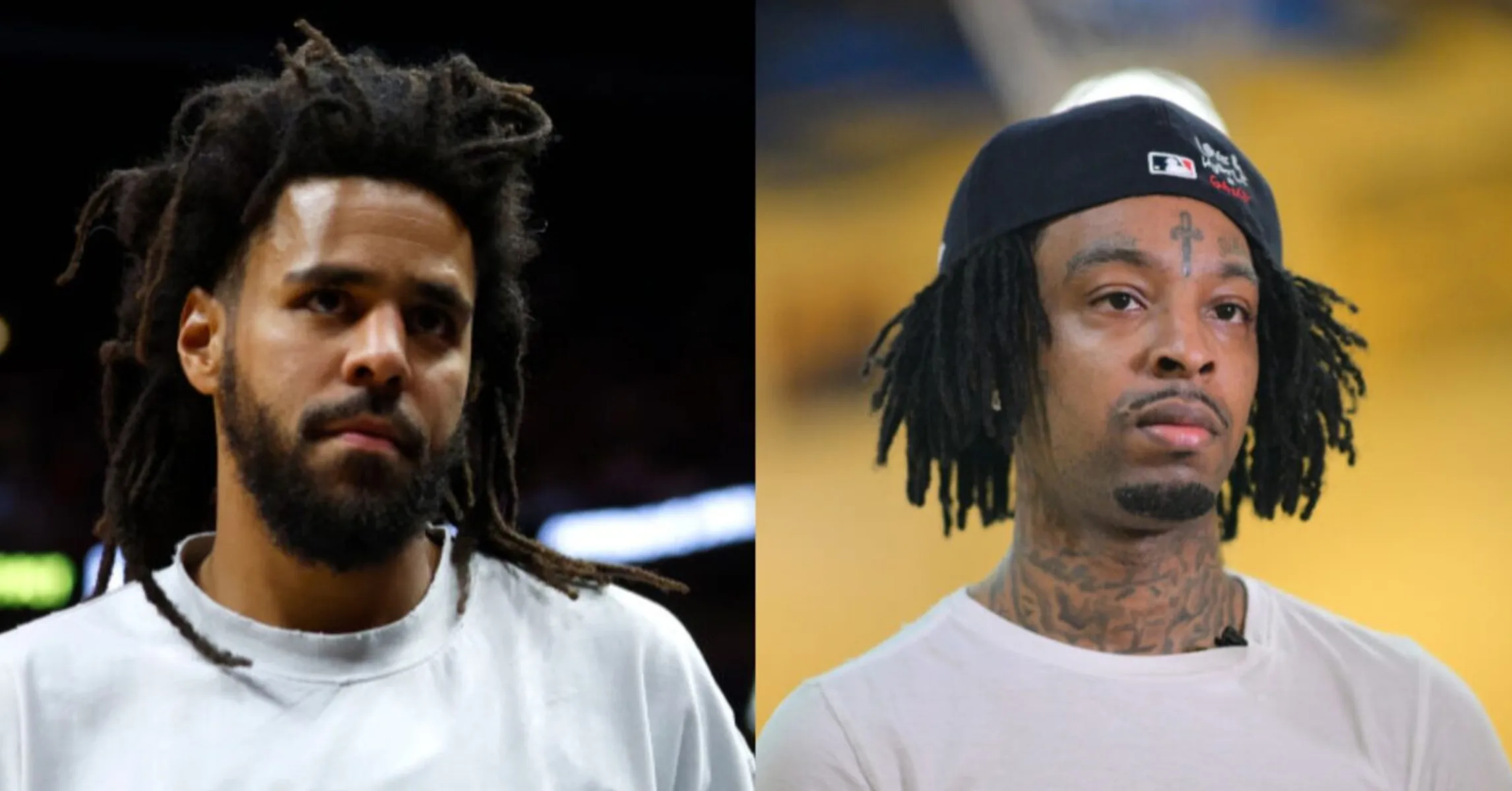 21 Savage & J Cole Link Up Backstage At Birthday Bash