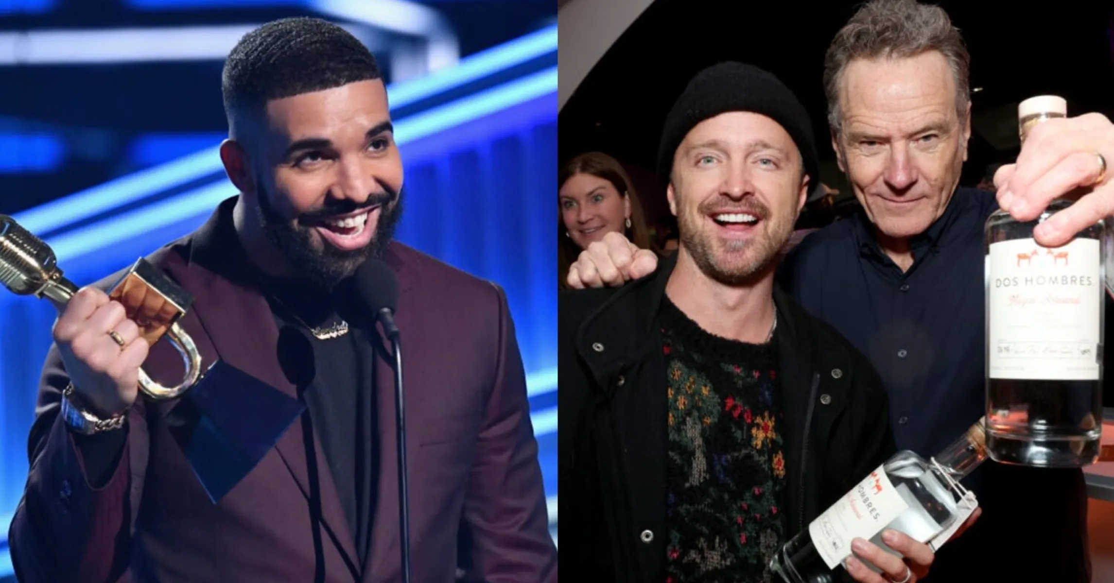 Drake, Bryan Cranston, And Aaron Paul Pose Together At His Birthday Bash