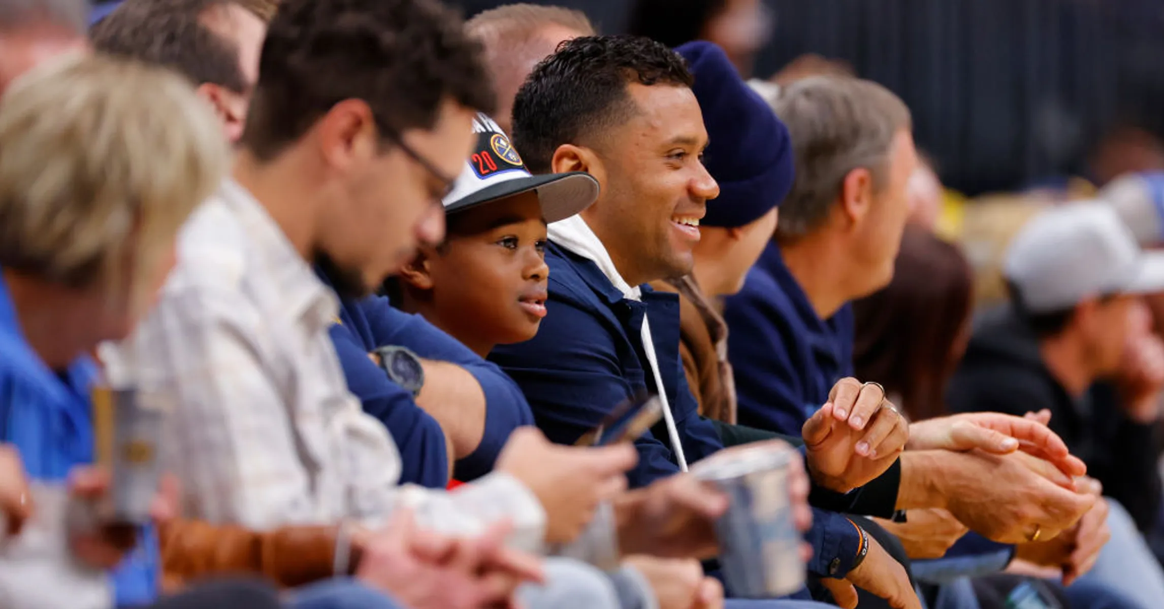 Russell Wilson And Future Jr Post Up At Nuggets Game