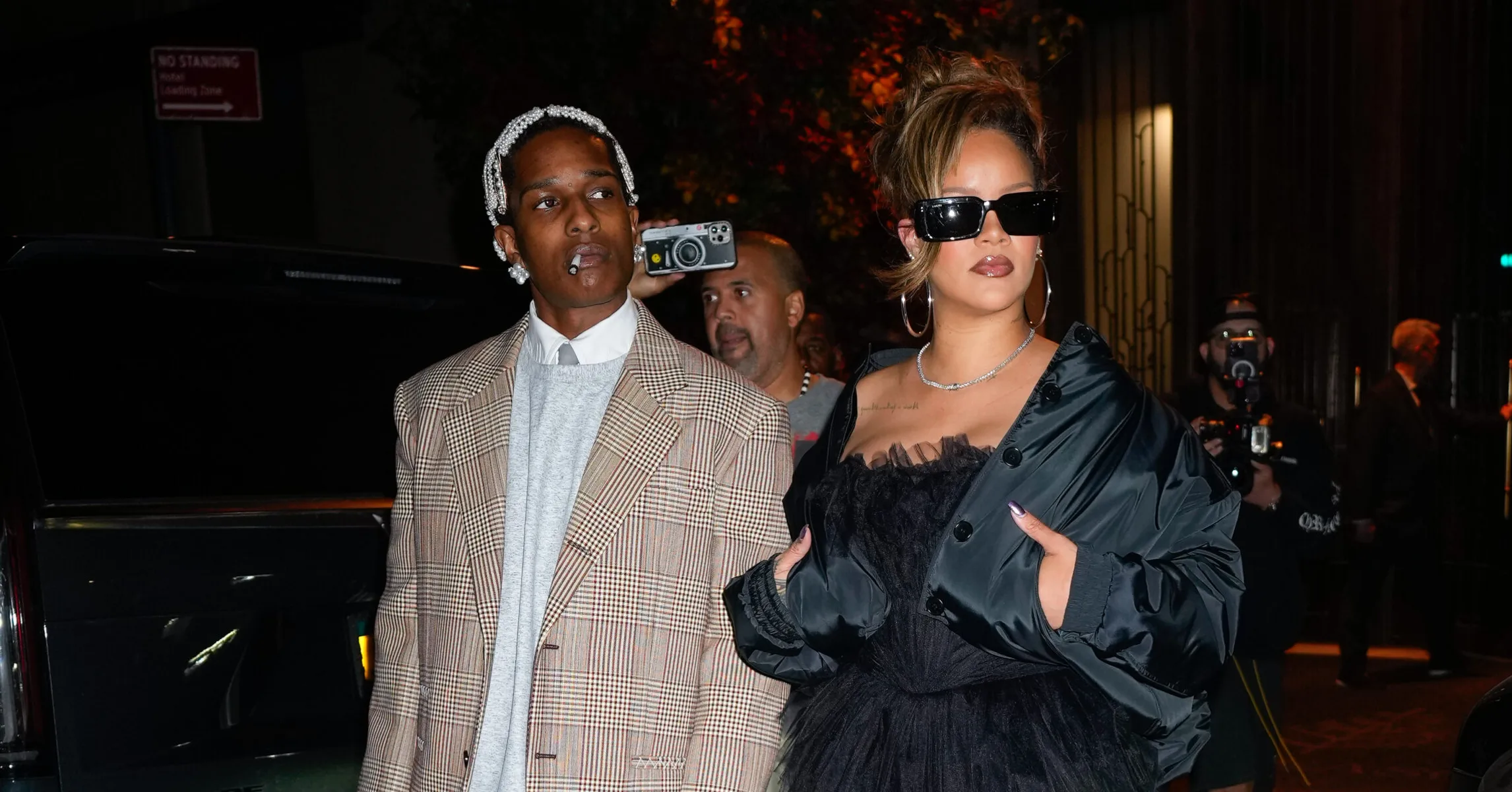 Rihanna And ASAP Rocky Meet With French President Emmanuel Macron