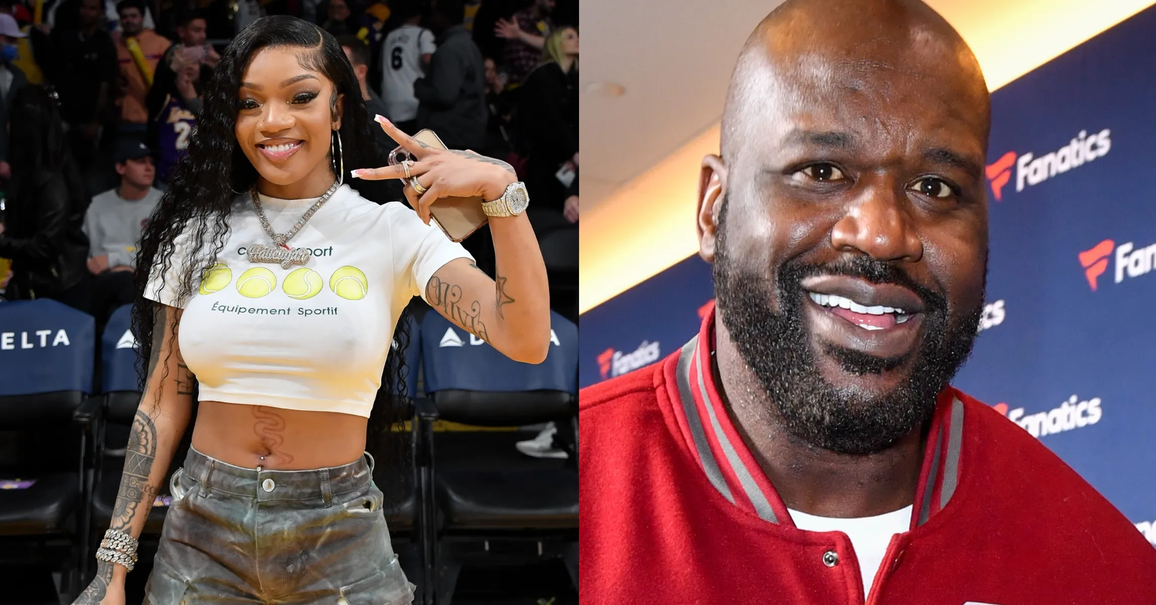 Shaq's Cringe-Worthy Exchange With GloRilla At NBA All-Star Weekend ...