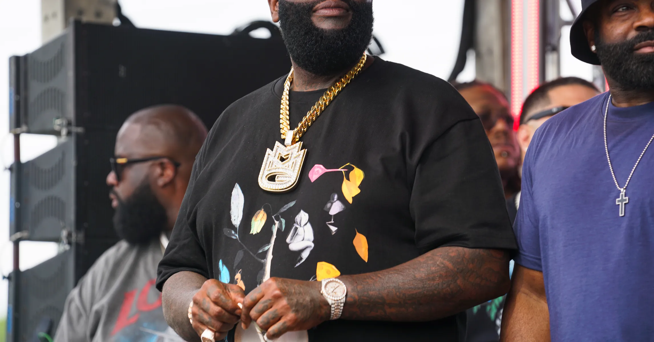 Rick Ross & His Crew Brutalized By Drake's Alleged Goons In Viral Fight Footage