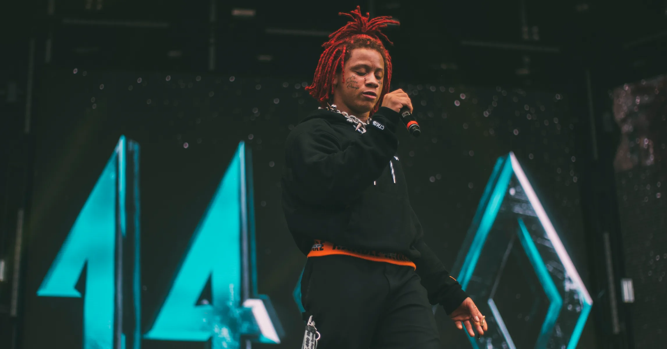 Trippie Redd Shows Off New "666" Eyelid Tattoos