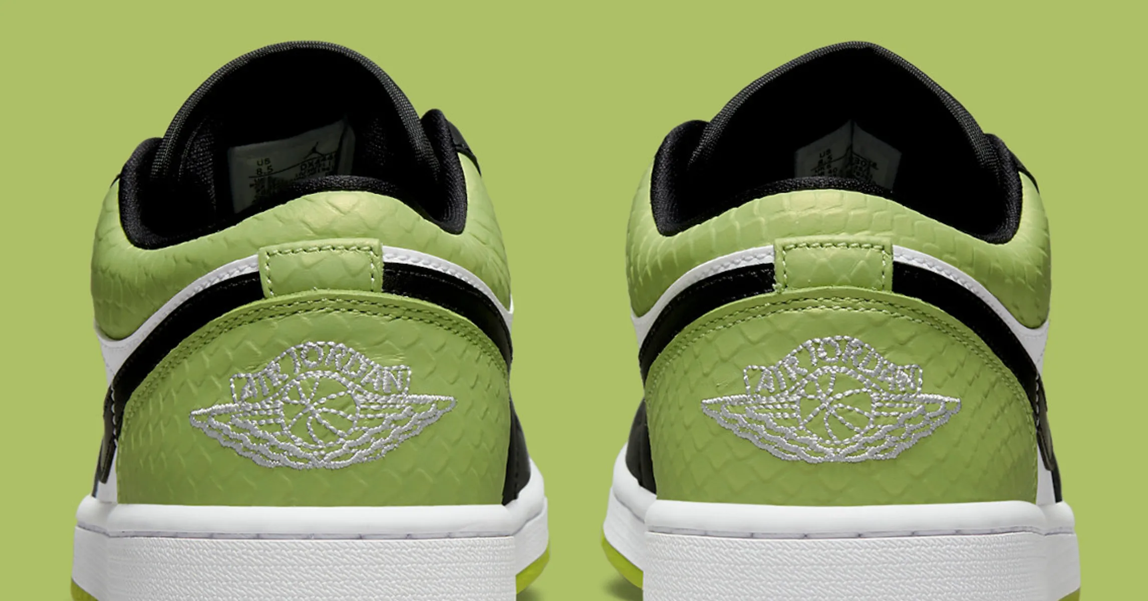 Air Jordan 1 Low Snakeskin "Vivid Green" Unveiled: Photos