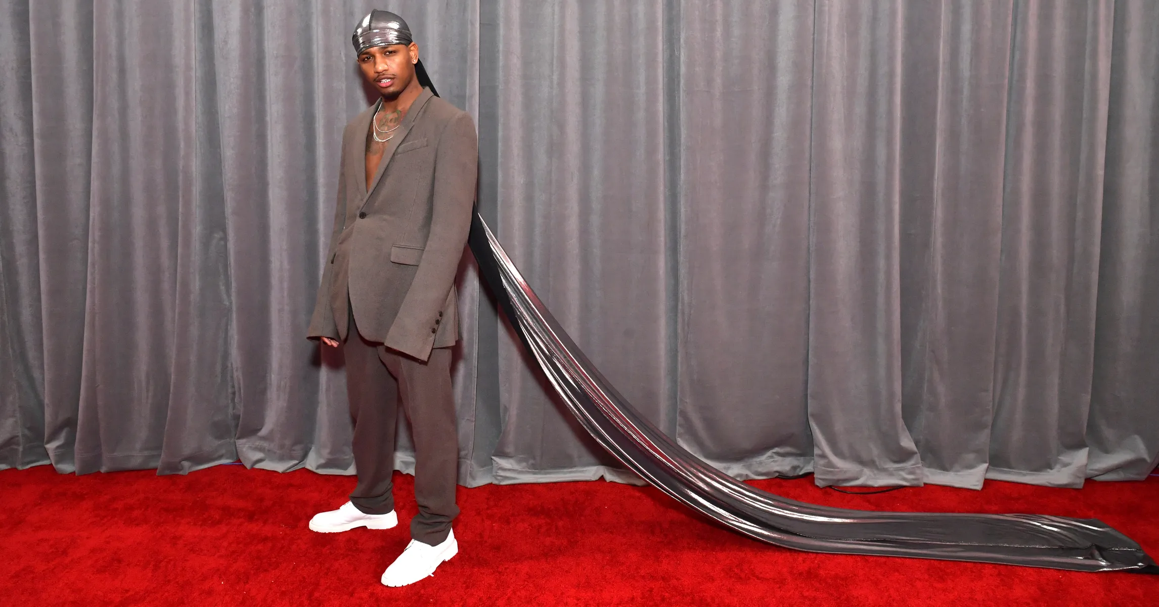 Guapdad 4000 Rocked A 10-Foot Long Durag To The Grammys