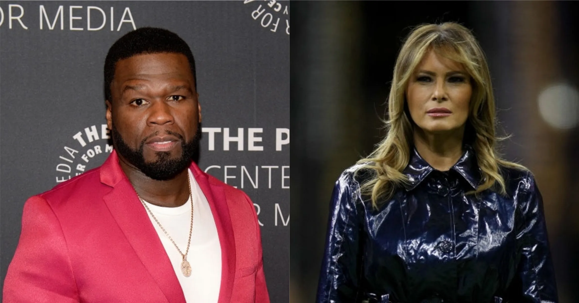 50 Cent Laughs After Melania Trump Repeatedly Refuses To Hold President ...