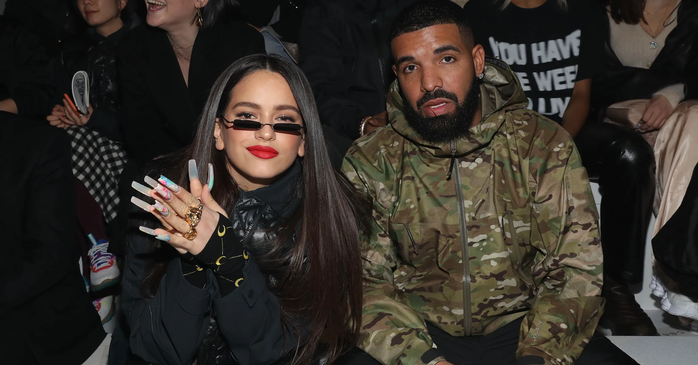 Drake & Rosalía Style Hard Front Row At Nike's NYFW Show