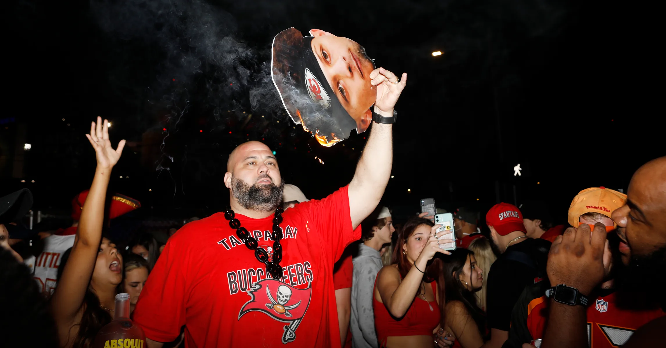 Buccaneers Fans Crowd The Streets Following Super Bowl Triumph