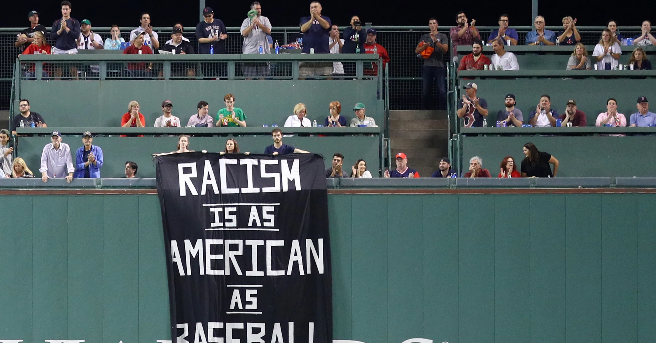 Fenway Park Security Remove Controversial "Racism" Banner, Fans Behind It