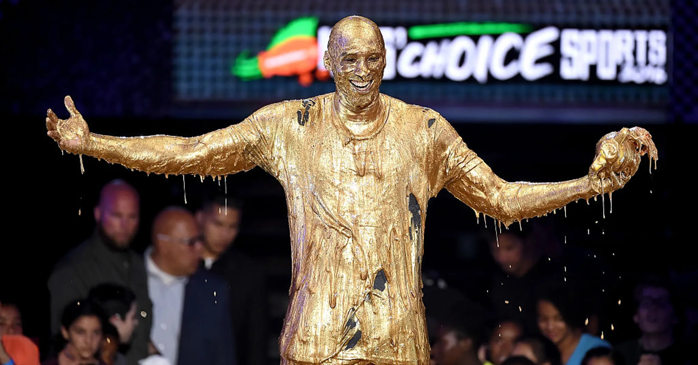 Kobe Bryant Got Hit With A Tsunami Of Golden Slime At The Kids' Choice ...