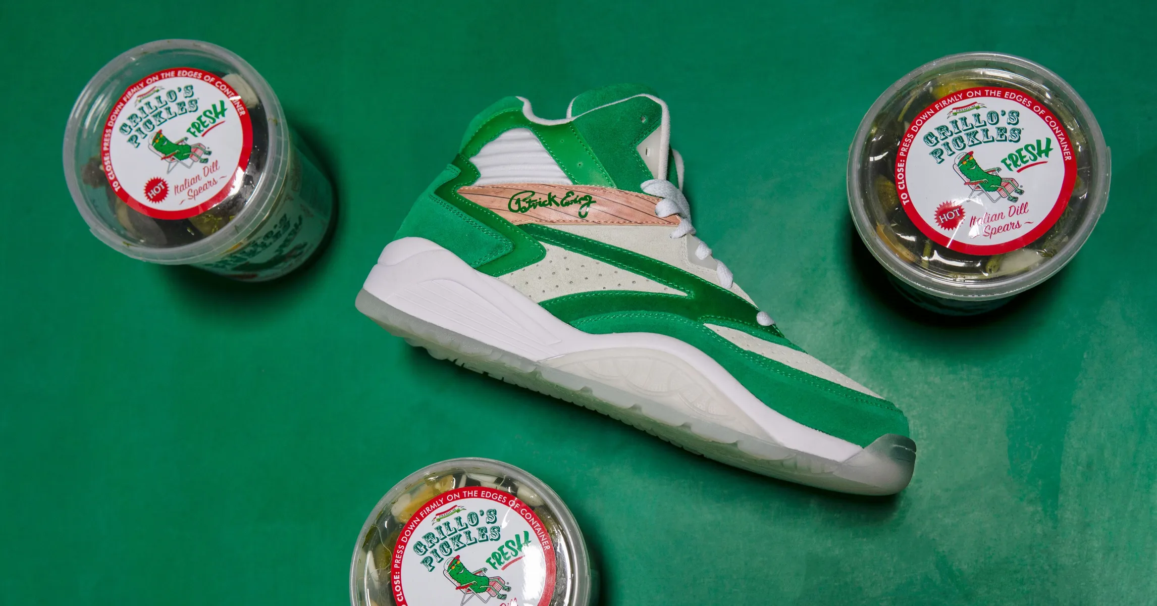 Ewing Athletics x Grillo’s Pickles Collab: “The Pickle” Ewing Sport Lite