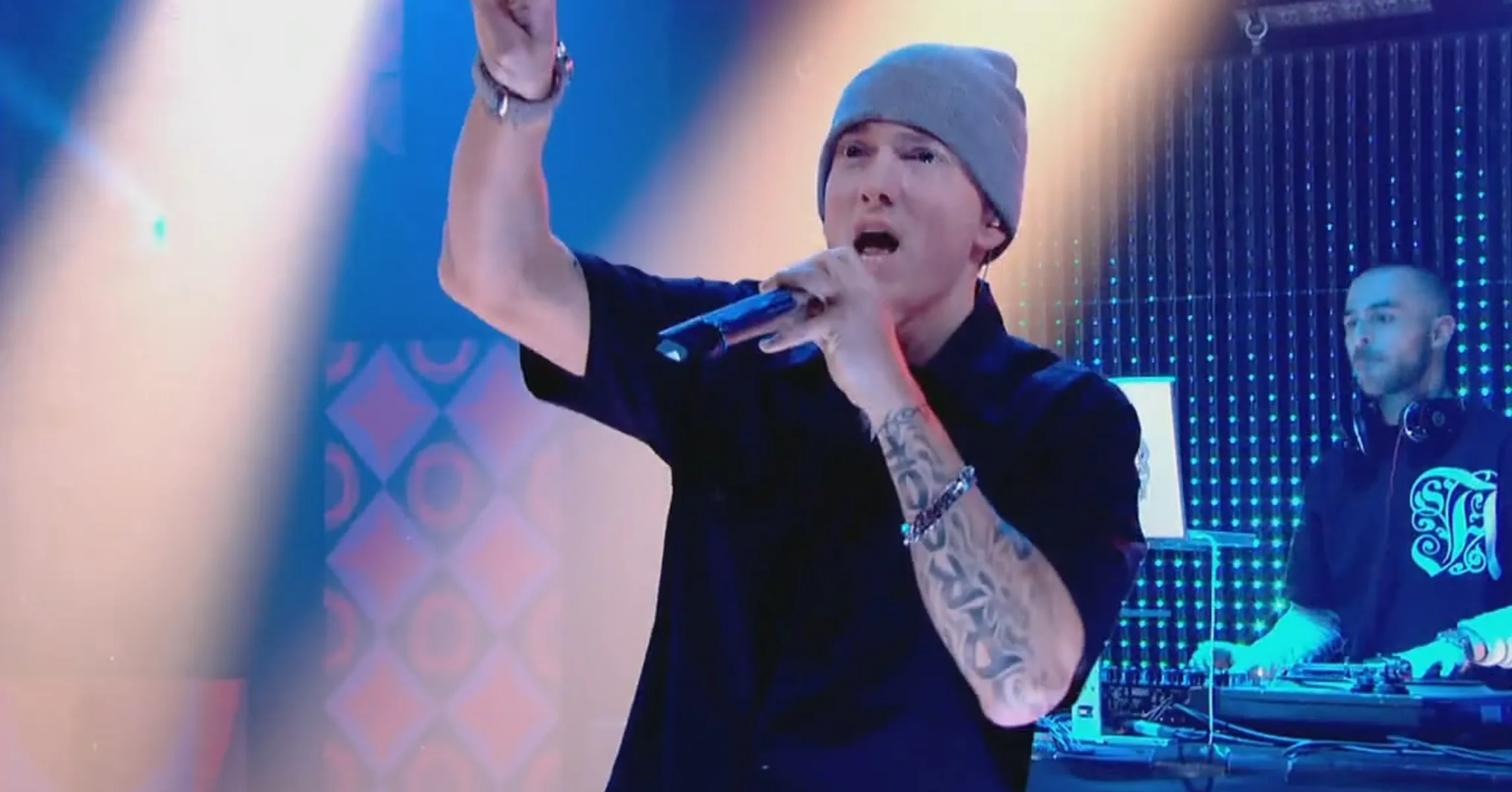Eminem Performs "Lose Yourself" At Beats By Dre Grammy Party