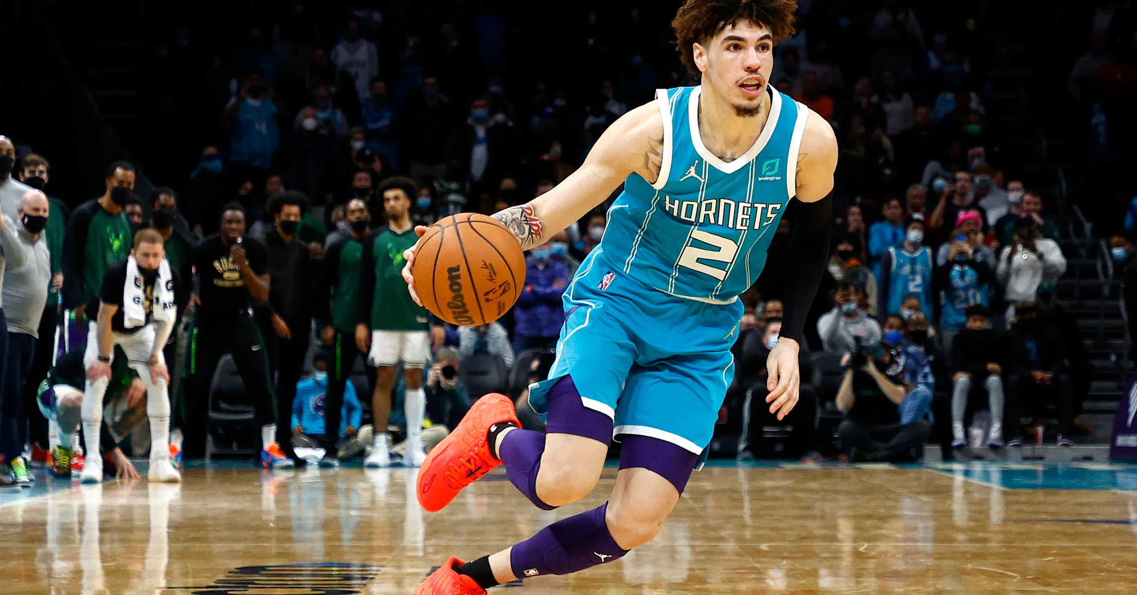 LaMelo Ball's Puma MB.01 Receives "Grey/Red" Colorway: Photos