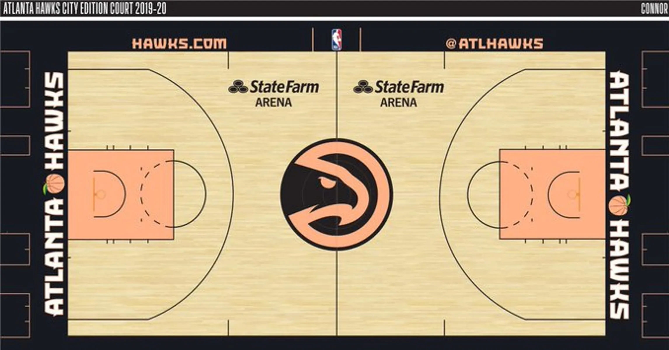 Atlanta Hawks New “City Edition” Court Nods To The Peach State: First Look