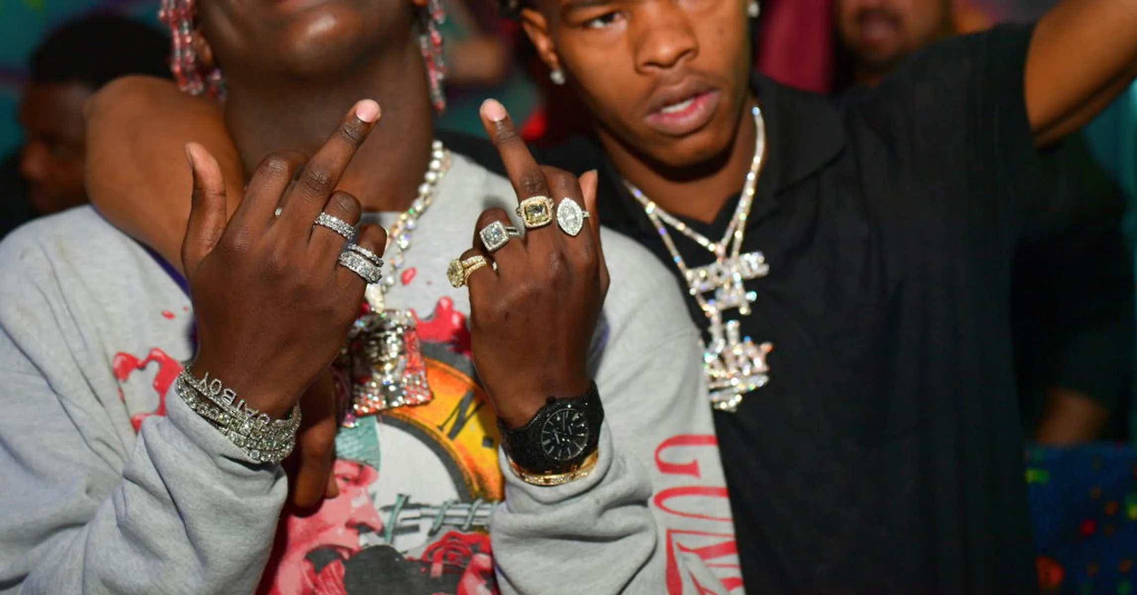 Lil Baby Gives Lil Yachty Iced-Out 4PF Chain For His Birthday